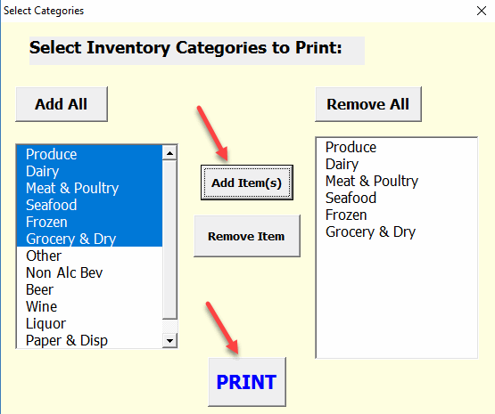 Restaurant Inventory Features - EZchef Software